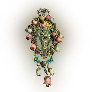 Michal Negrin | Jewelry | Michal Negrin Multicolor Floral Brooch | Poshmark
